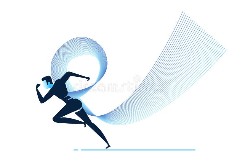 Man Sprint Running To Win Design On White Background Stock Vector ...
