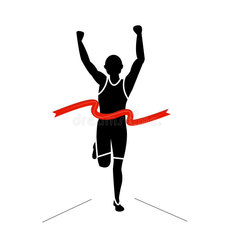 Man Sprint Running To Win Design. Stock Vector - Illustration of active ...