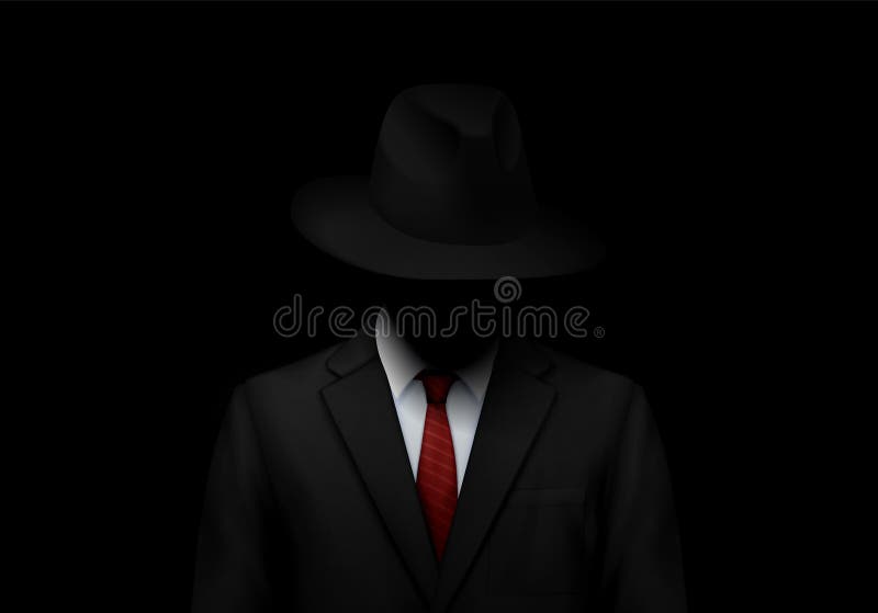 Man in Spy Suit Realistic Background Stock Vector - Illustration of ...