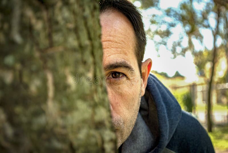 Spying Behind Tree Stock Photos - Free & Royalty-Free Stock Photos from ...