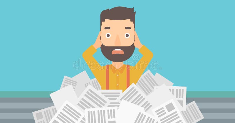 Stressed Reporter Stock Illustrations – 30 Stressed Reporter Stock ...