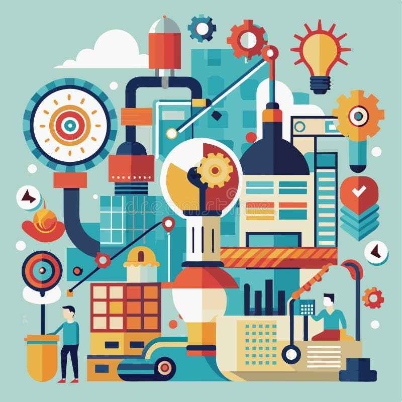 A Man Standing Against a Blue Backdrop with a Diverse Array of Objects ...