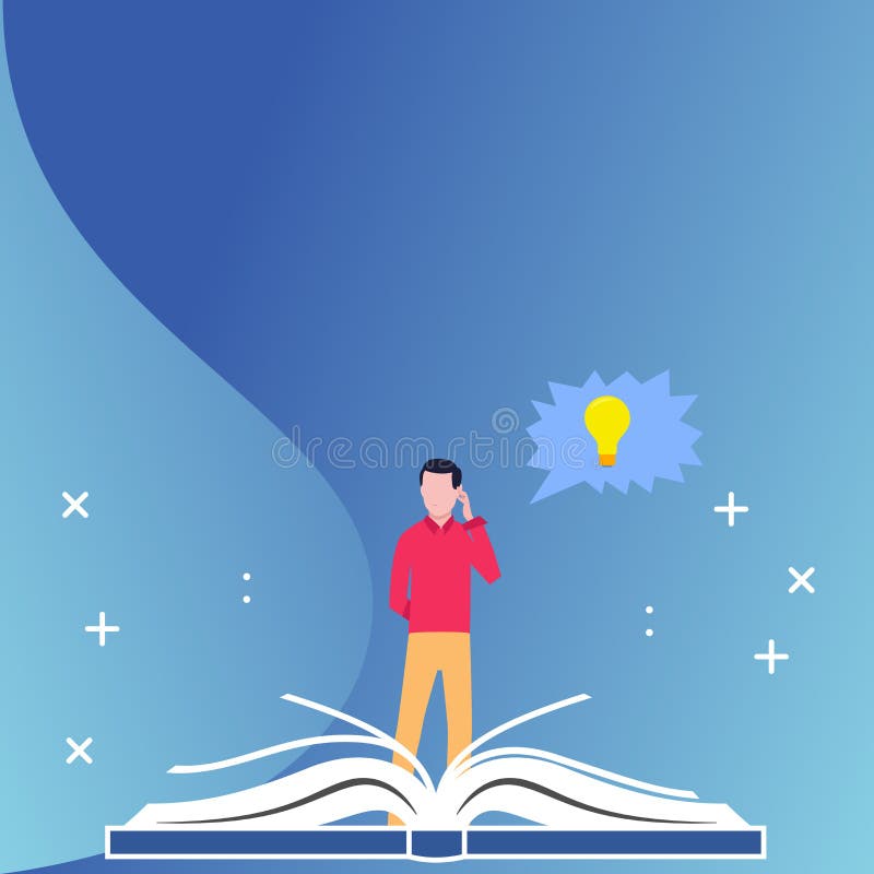 Man Behind Book Stock Illustrations – 352 Man Behind Book Stock ...