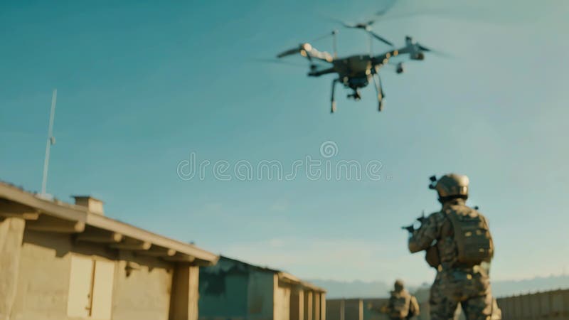 A Man Standing beside a Building while Flying a Remote Controlled ...