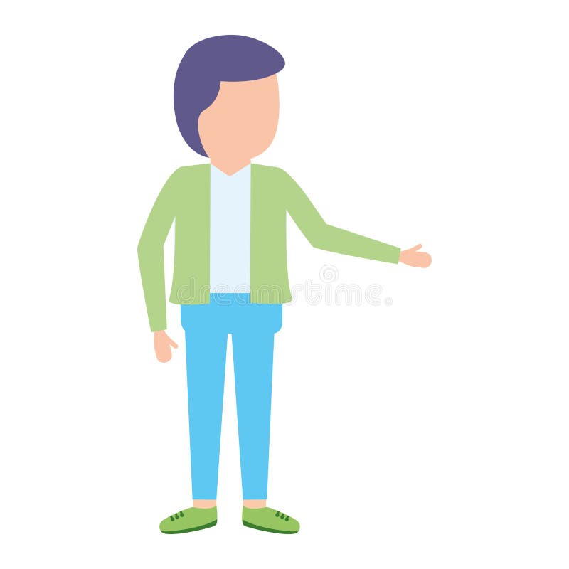 Man Standing Character Pictogram Style Stock Vector - Illustration of ...