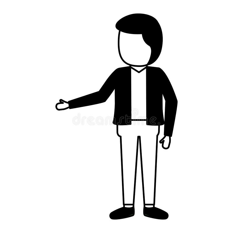 Man Standing Character Pictogram Style Stock Vector - Illustration of ...