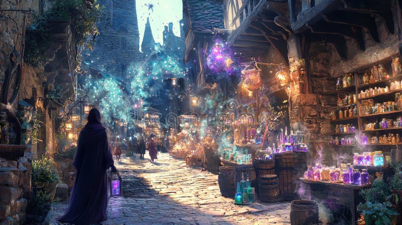 Man Standing in a Dark Alley Surrounded by Various Items and Clutter at ...