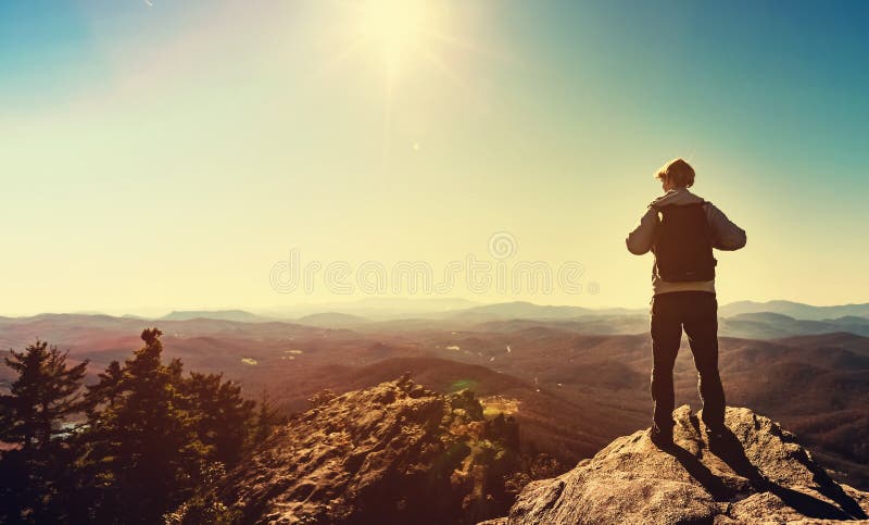 Overlooking stock image. Image of landscape, altitude, peak - 369819