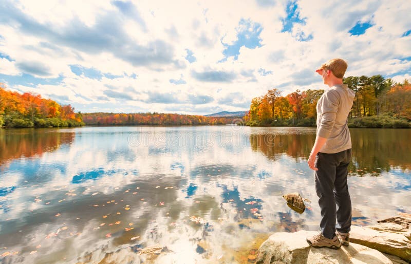 157 Man Overlooking Scenic Lake Stock Photos - Free & Royalty-Free ...