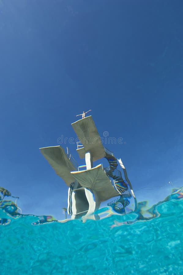 Male Diver Ready To Jump stock photo. Image of standing - 29649014