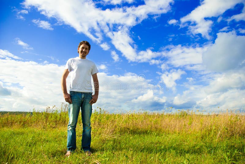 Man Standing In A Field Royalty Free Stock Photography - Image: 20964177