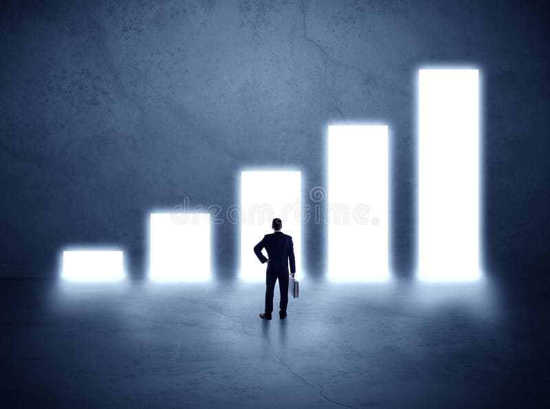 Man Standing in Front of a Chart Stock Image - Image of confident ...
