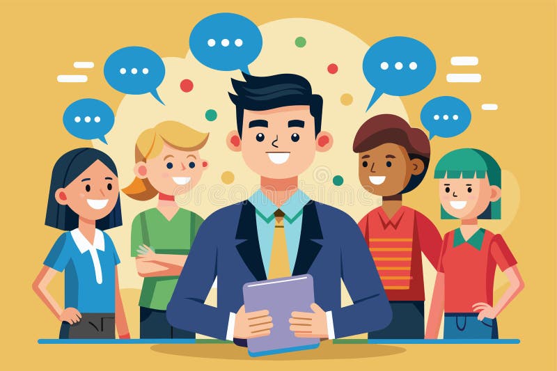 Man Addressing Crowd Stock Illustrations – 63 Man Addressing Crowd ...