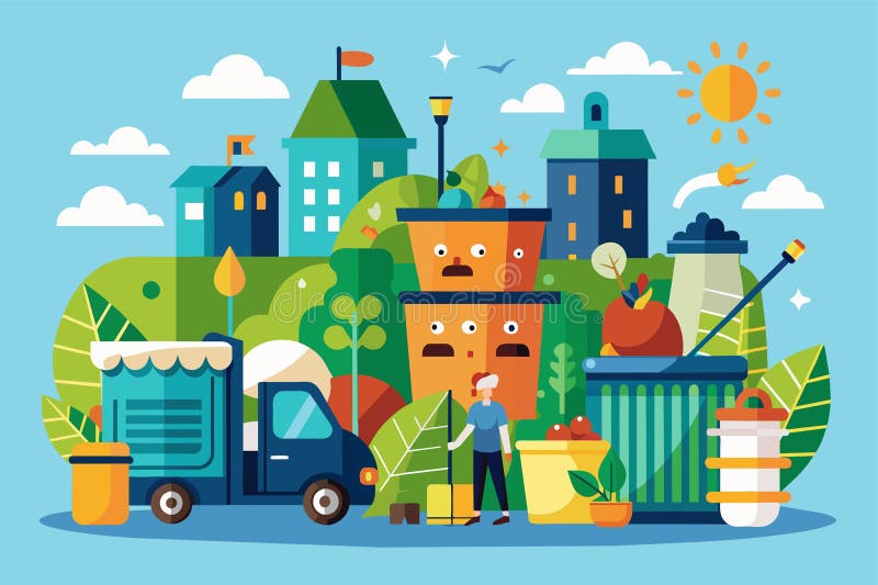 A Man Standing in Front of a Large Pile of Trash in an Urban ...