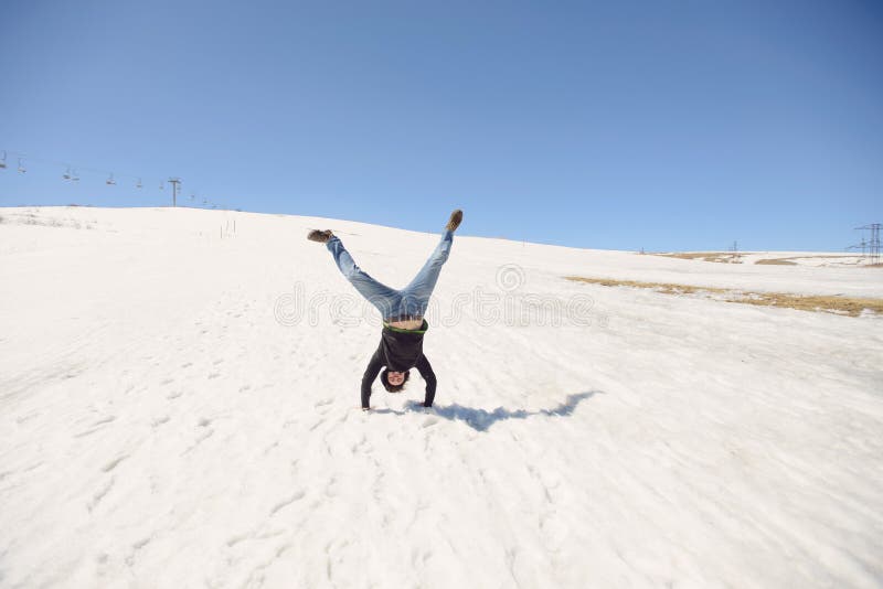 Man Standing Head Over Heels Stock Photos - Free & Royalty-Free Stock ...