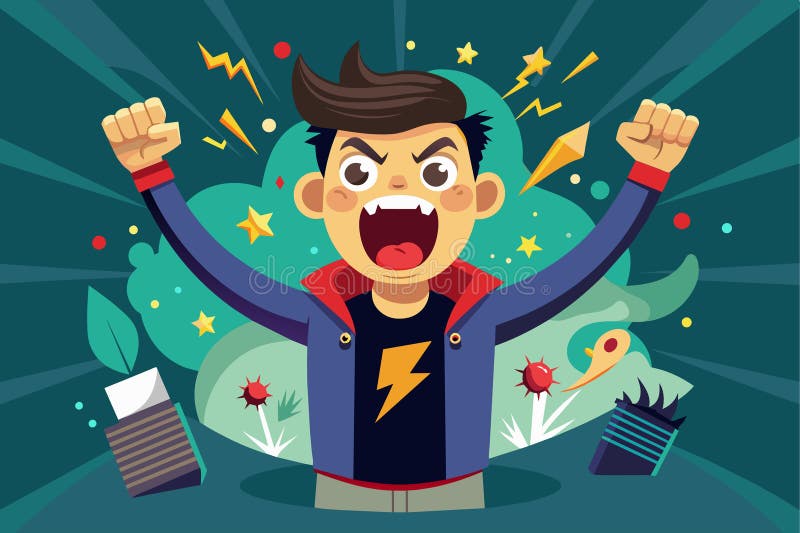 A Man Standing with His Arms Up in an Enthusiastic Gesture ...