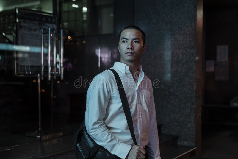 A Man Infront of a Building Stock Image - Image of lost, officer: 180214451