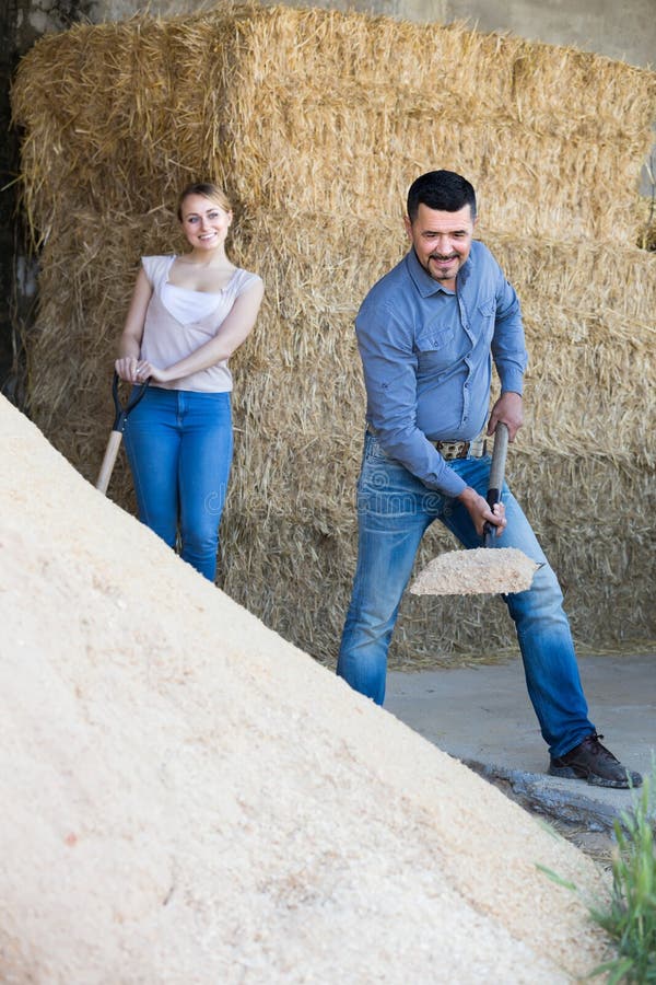Man Standing with Metallic Spade Stock Image - Image of farmer ...