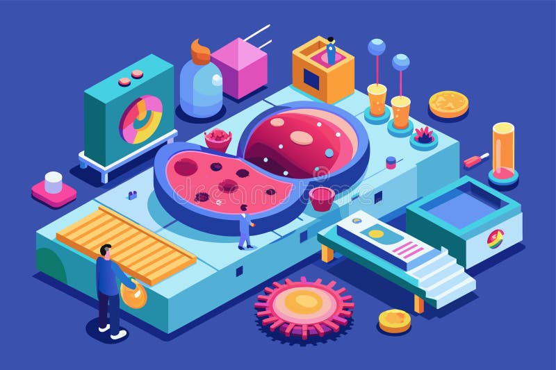 A Man Standing Next To a Machine with a Large Object on Top of it ...