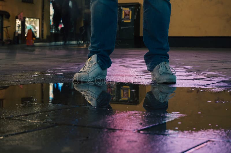 246 Man Standing Puddle Street Stock Photos - Free & Royalty-Free Stock ...