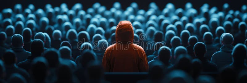 Man Standing Out of Crowd. Individuality. Think Different Stock ...