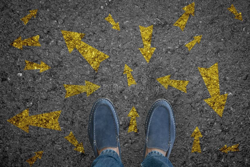 Man Standing Road Many Direction Arrow Choices Move Stock Photos - Free ... Man Standing Road Many Direction Arrow Choices Move Stock Photos - Free ...