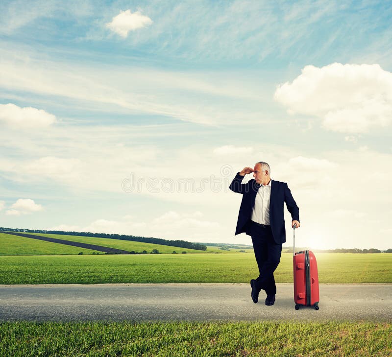Man standing on the road stock image. Image of businessman - 34258979