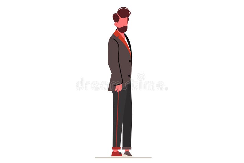 Side Pose Standing Man Stock Illustrations – 1,760 Side Pose Standing ...