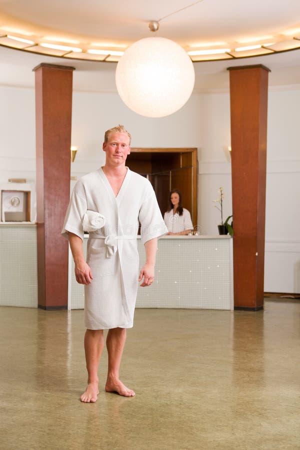Man standing in Spa stock photo. Image of people, communication - 20073688