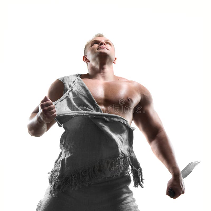 Man With Sword Pointing Up