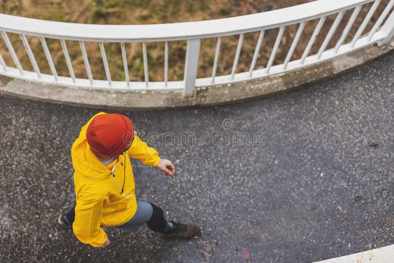 Man Standing while Taking an Outdoor Workout Break Stock Photo - Image ...
