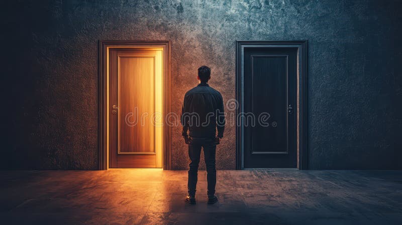Two Paths One Decision Dilemma Uncertainty Stock Photos - Free ...