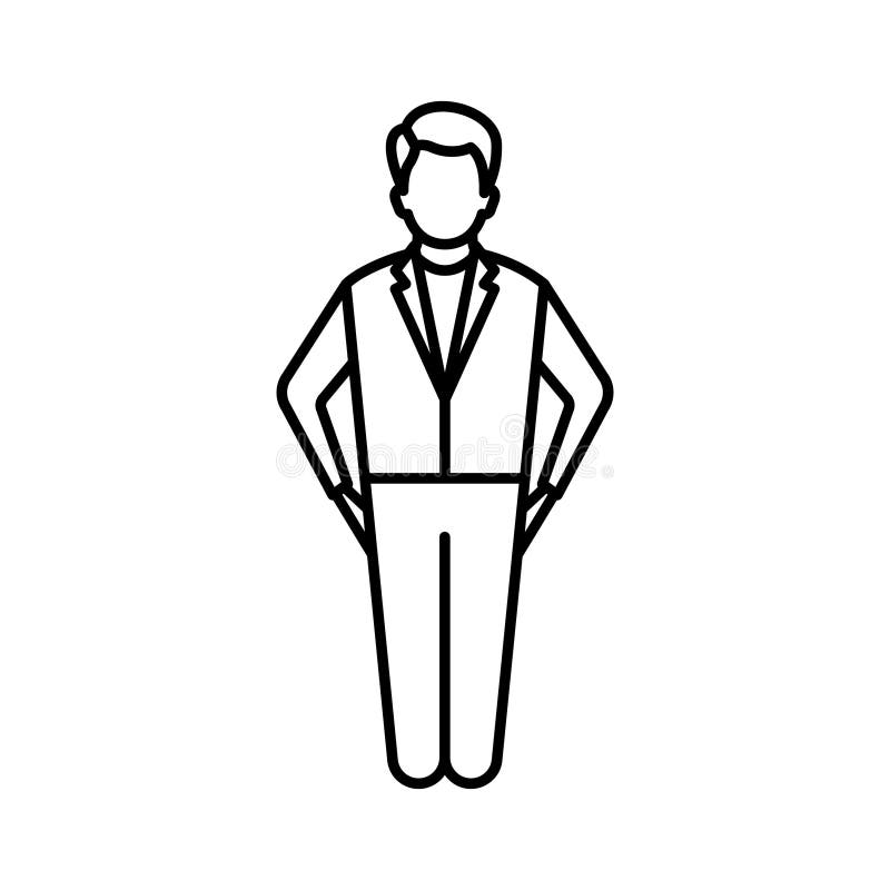Man Standing Vector Icon Which Can Easily Modify or Edit Stock Vector ...