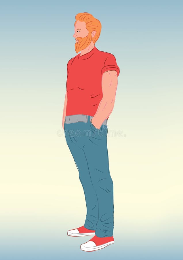 Man Standing. Vector Illustration Decorative Design Stock Vector ...