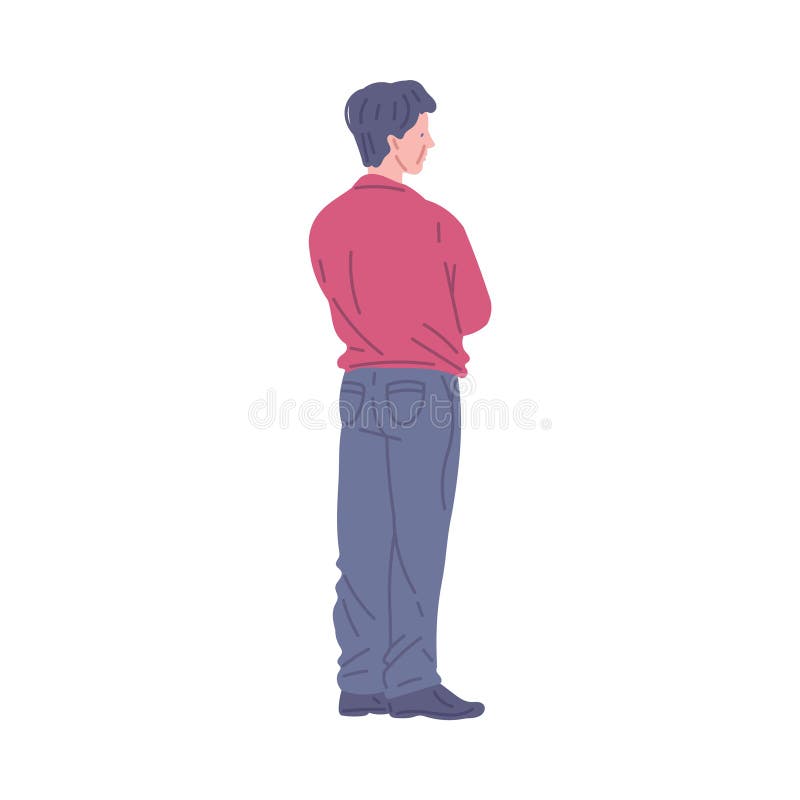 Drawing Of A Person Standing Backwards