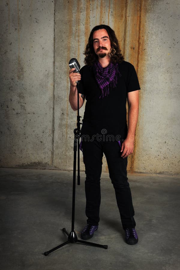 165 Man Standing Vintage Microphone Stock Photos - Free & Royalty-Free ...
