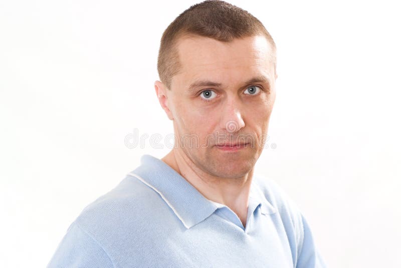 Man standing on a white stock image. Image of concepts - 15129799