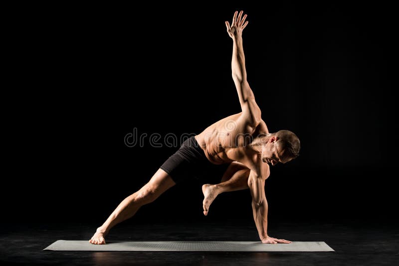 Man Standing in Yoga Position Stock Photo - Image of recreation, hatha ...