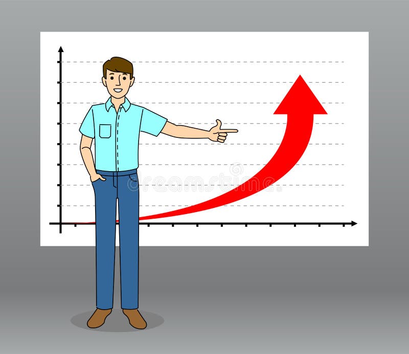 Man Shows Chart Stock Illustrations – 448 Man Shows Chart Stock ...