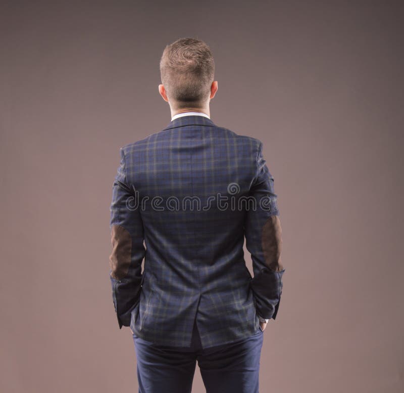 Man Stands with His Back To the Camera Stock Image - Image of school ...