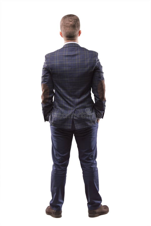 Man Stands with His Back To the Camera Stock Image - Image of executive ...