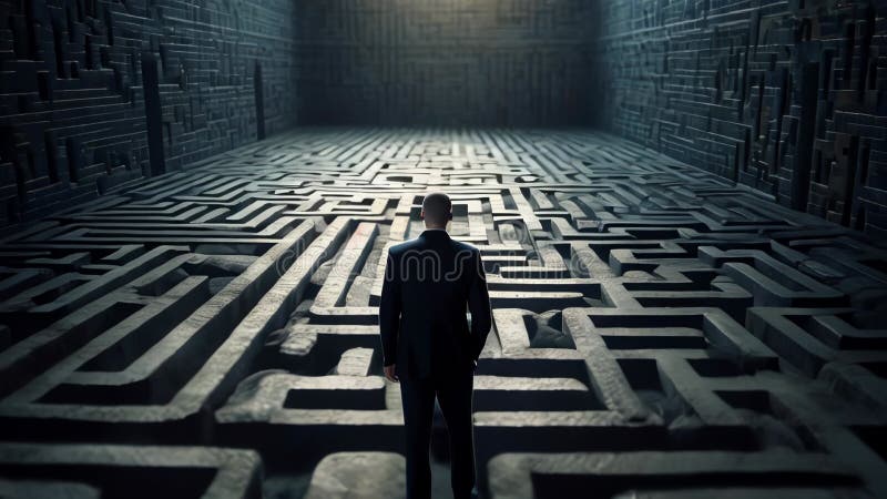 Maze Horizontal Movement with Line Animation 2 Stock Footage - Video of ...