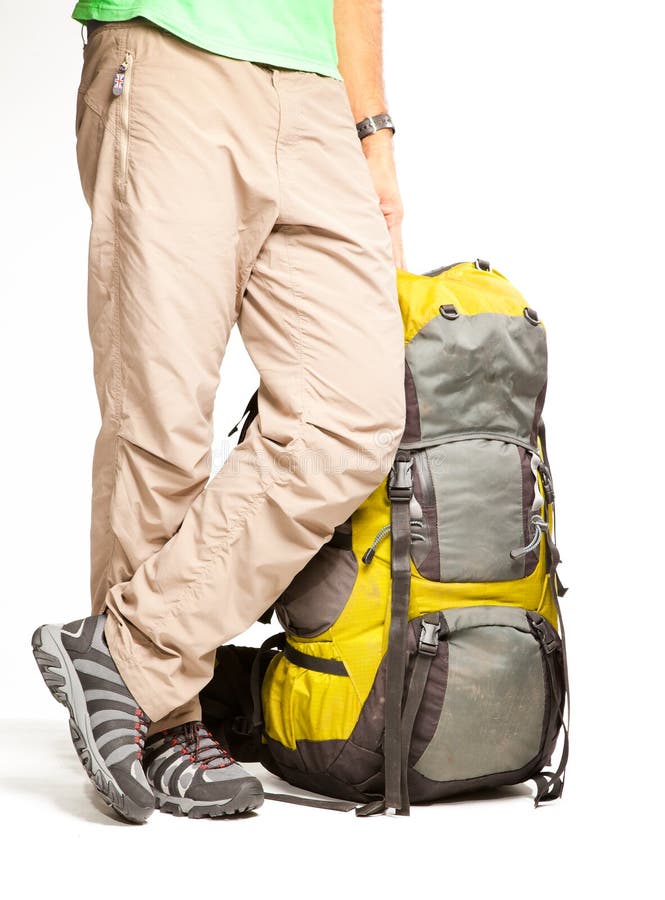 Man Stands Near Packed Backpack Stock Photos - Free & Royalty-Free ...
