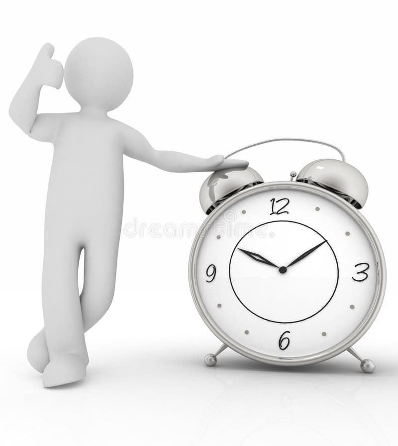 Stickman Stick Figure Time Management Clock Deadline Stock Vector ...