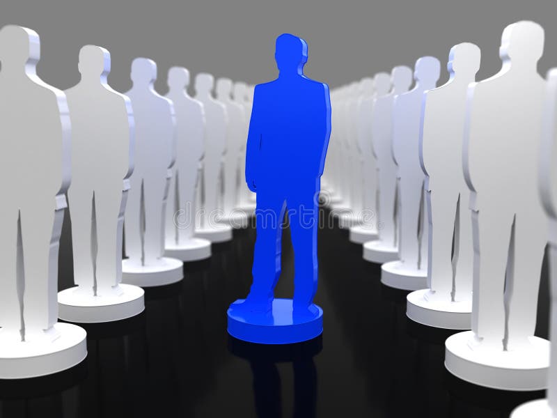 3d Man Stands Out Crowd Stock Illustrations – 45 3d Man Stands Out ...