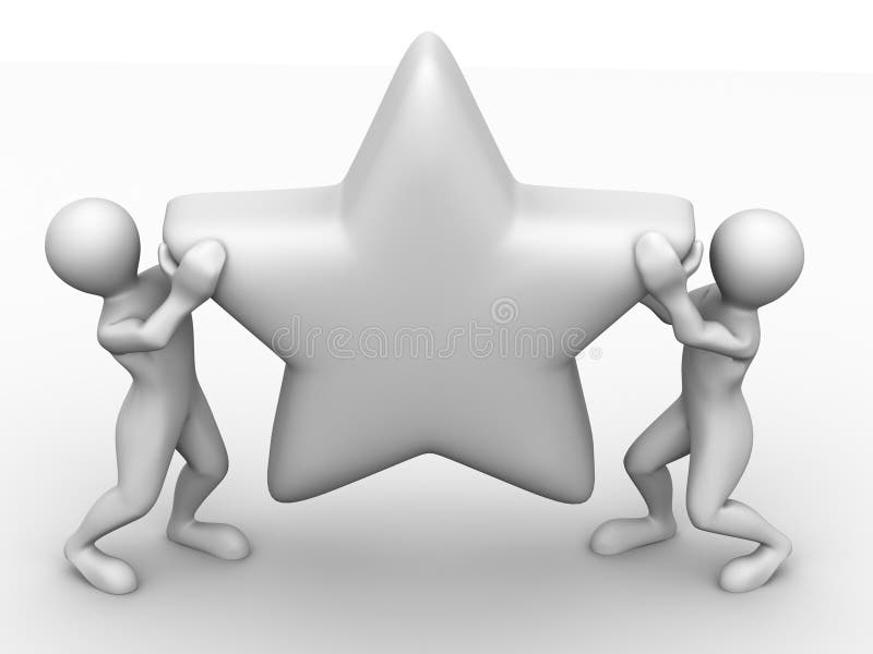 Man with star. Favourites stock illustration. Illustration of symbol ...