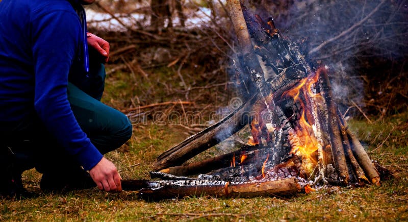 Camp fire stock image. Image of bonfire, roasted, beach - 29726707