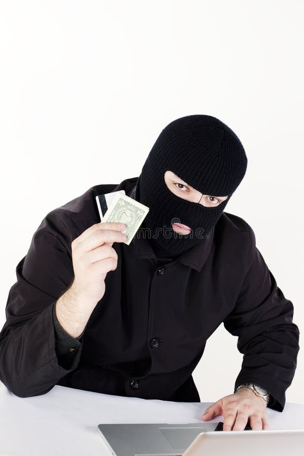Man Stealing Data from a Laptop Stock Image - Image of espionage ...