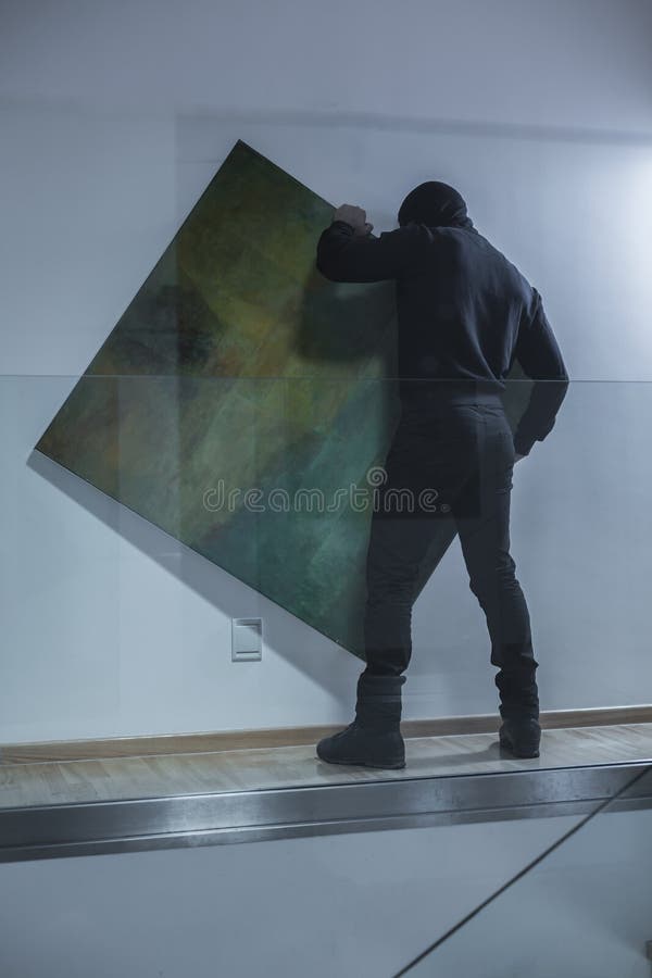 Stealing the work of art. stock photo. Image of evil - 35381260