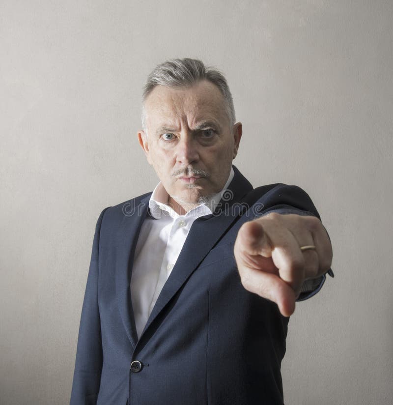 Man by Stern and Angry Look Stock Photo - Image of caucasian, person ...